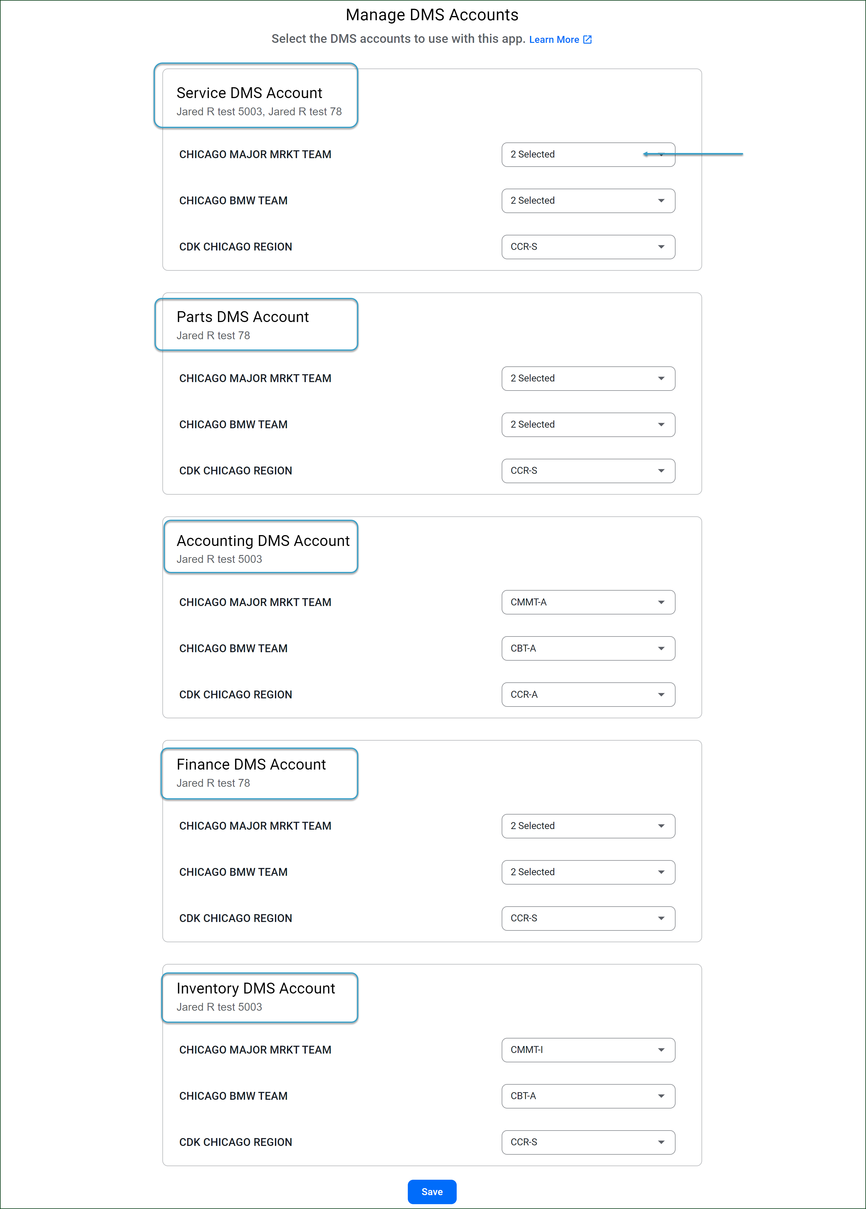 Click Save at the bottom of the page.